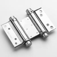 China Modern Double-Open Automatic Closing Adjustable Stainless Steel Door Spring Hinge 110 Opening Angle Wall Mount for sale