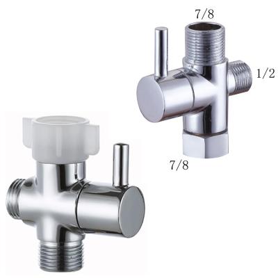 China 7/8 Copper Core Splitter Valve ABS Plastic Shower Head Accessory Bathroom Faucet Converter Valve Toilets Bidet Accessory for sale