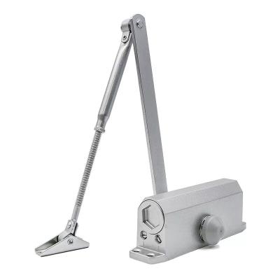 China Modern Design Aluminum Hydraulic Buffer Automatic Silent Spring Heavy-Duty Fire Door Closer Adjustable Speed 55-100kg Capacity for sale
