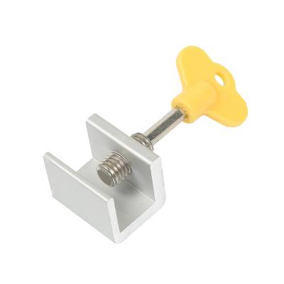 China Adjustable Sliding Double Window Locks Aluminum Alloy Door Frame Furniture Lock Plastic Key 7-23mm Fitting Home Office 360 for sale