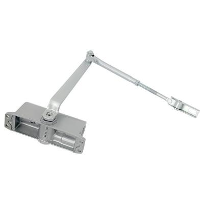 China Fire Rated Modern Heavy Duty Silver Door Closer Adjustable Speed Aluminum Alloy a Grade Fireproof Door 90-150kg 180 Opening for sale