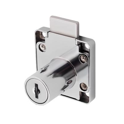 China Modern Zinc Alloy 136/138 Furniture Locks Hardware Key Unlock Office Desk Cabinet Lock 15-18mm Door Thickness Easy Installation for sale