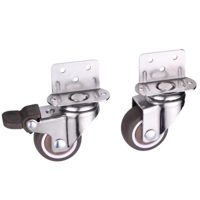 China Durable 50mm PP Flat Rigid Furniture Casters Plastic Ball Adjustable 40kg Load Capacity Silent Eco-Friendly Roller Bearing for sale
