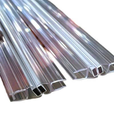 China Modern Clear Blue PVC Plastic Bathroom Seal Strip Durable Shower Room Window Glass Door Waterproof Xiongfeng Brand 2-Year for sale