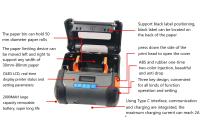 China 80mm Portable BT Thermal Printer for Android iOS Mobile Printing 203 DPI for sale