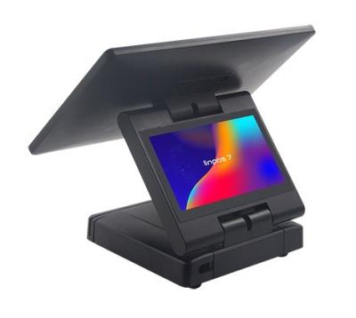 中国 レストランと小売の請求のためのオールインワンダブルスクリーンAndroid折りたたみ POSシステム 販売のため