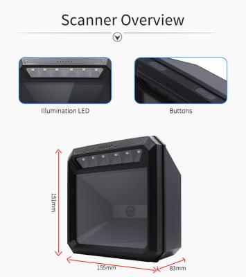 Cina Interfacce USB supportate 1D e 2D Mode Barcode QR Code Scanner per convenience store in vendita