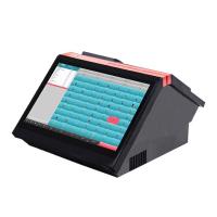 China Capacitive Touch Screen POS System with 80mm Thermal Printer and 5 Inch HD Customer Display for sale