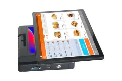 China Full HD1080P Sistema Android tela sensível ao toque Máquina POS inteligente com 2a tela de 7 polegadas HDD-880 à venda