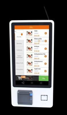 中国 21.5インチ フルHD POS 内蔵 80mm 熱プリンターとスキャナー SDK 壁掛け 販売のため