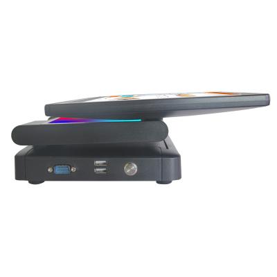 China Máquina POS de fast food de tela dupla com sistema operacional Android dobrável e impressora térmica opcional à venda