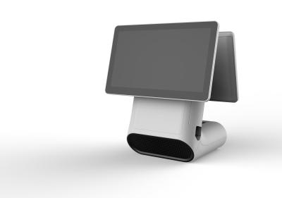China Máquina POS de display duplo de 15/15.6 polegadas com painel de toque de 10 pontos e CPU Intel Core i3 à venda