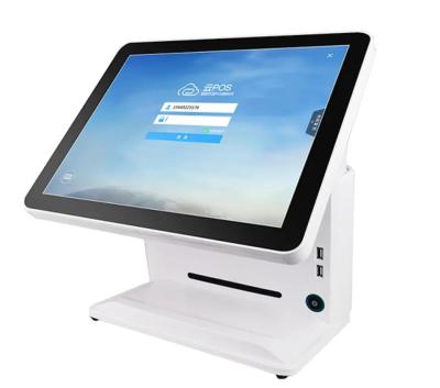 Cina 15.6 pollici Win10/Android cassa con LED8/VFD220 touch screen in vendita