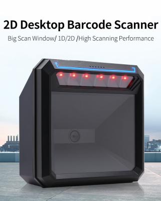 China Desktop Draadloze USB barcode scanner met rode LED-verlichting en omni-directionele scanning Te koop