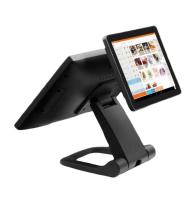 China 15.6 inch Capacitive Touch POS System with 9.7 inch Dual Screen Aluminium Alloy Cash Register for sale