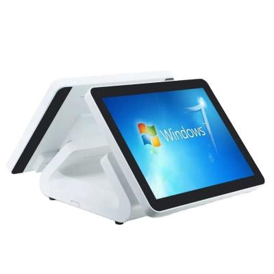 China Advanced Dual 15.6 '' HD Touch Screen POS Terminal Modelo 401 con soporte para Win / Android en venta
