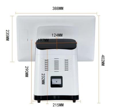 Cina 15.6'' sistemi POS con stampante integrata da 80 mm LED8/VFD220 Display e chioschi di pagamento in contanti in vendita