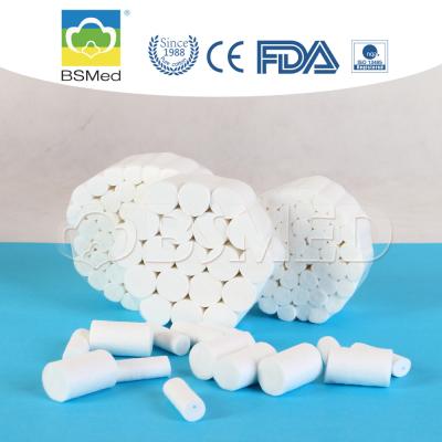 China 12mm / 14mm Dental Cotton Rolls Consumables No Stain 10 * 38mm 8 * 38mm for sale