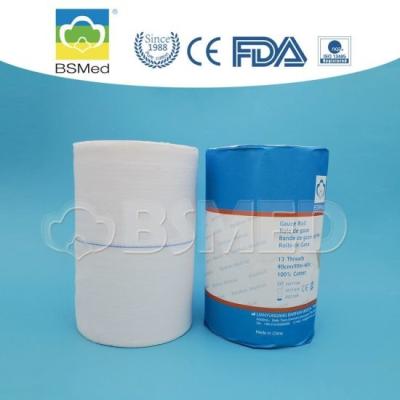 Cina Sostanza assorbente medica del rotolo di fasciatura del jumbo del cotone crudo di 100% per cura arrotolata in vendita