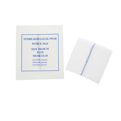 China Gedrehte Behandlung 8ply blich saugfähigen medizinischen Gauze Swabs zu verkaufen