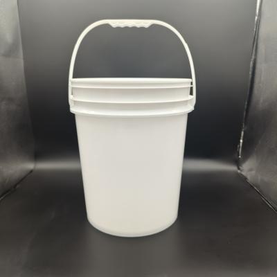 China Custom Logo Round Plastic Bucket With Screen Printing / Heat Transfer / IML Printing for sale