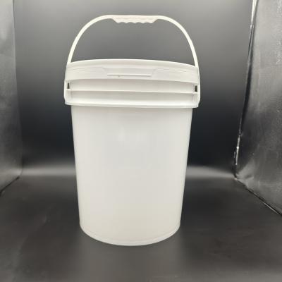 China Custom Logo Round Plastic Bucket With Screen Printing / Heat Transfer / IML Printing for sale