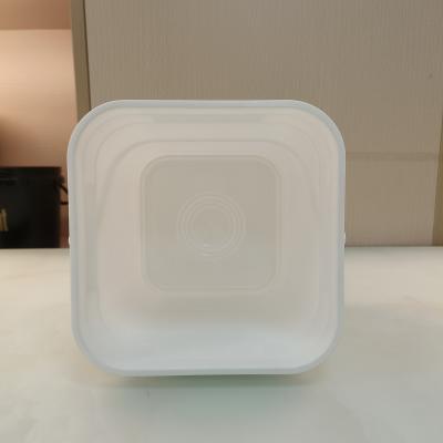 China Cubo de plástico de polipropileno PP de 10 litros cuadrados con tapa no tóxica en venta