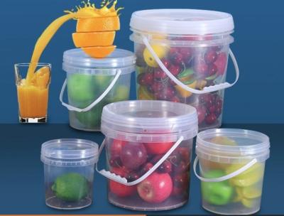 China Superficie lisa 5 galones de plástico transparente cubo IML Decoración en venta