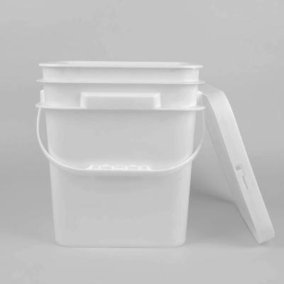 China Leakproof Food Safe Storage 1~25L White food Bucket With Snap On Lid for sale