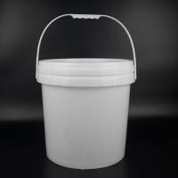 China Stackable Recyclable Plastic Oil Bucket Polyethylene White 20l Bucket for sale