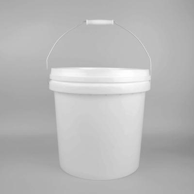 China 18l Round Plastic Paint Bucket With Handles IML Decoration en venta