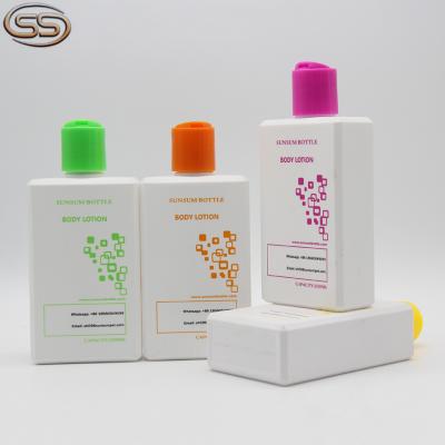 China 6oz 200ml PETG plastic shampoo bottle with colorful press cap for sale