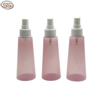 China 4oz 120ml Recyclable Plastic PET Cosmetic Bottle with Spray Pump for sale