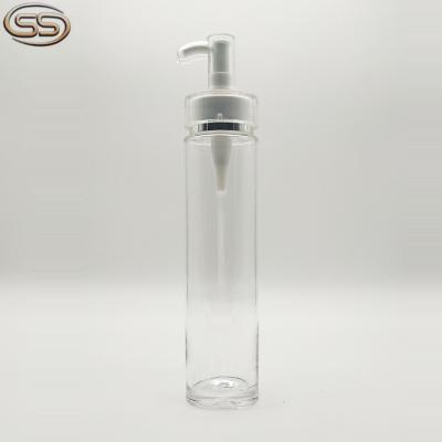 China Luxury 180ml High Clear Plastic PET Thick Wall Bottle with Lotion Pump for sale