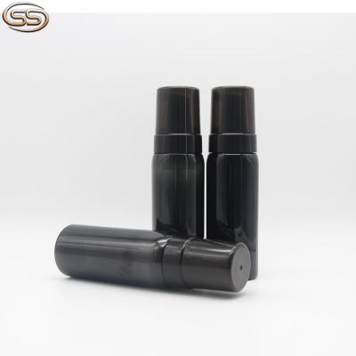 China Custom Logo Black Plastic Cosmetic Soap Foam Pump Bottle for Facial Cleanser for sale
