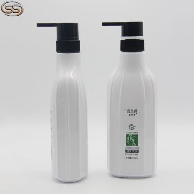 China Refillable 500ml Plastic PET Shampoo Bottle With Lotion Pump for sale