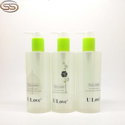 China 300ml Pearly Shiny Plastic PET Shampoo Lotion Pump Bottle With Logo for sale