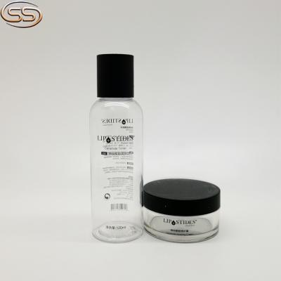 China 120ml Plastic Cosmetic Toner Bottle and 45g Face Cream Jar Suppliers for sale