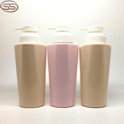 China 450ml Flower Shape Plastic Bottle for Shampoo and Body Wash Lotion for sale