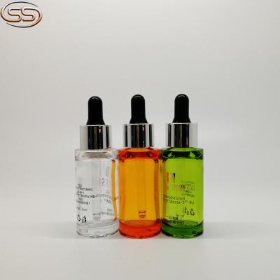 China Custom Color Luxury 30ml Plastic PET Dropper Bottle for Essential oil for sale