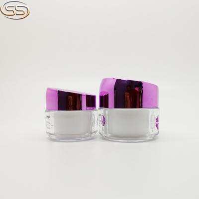 China 30g 50g Luxury Plastic PET Double Wall Cream Jar for Hand and Facial Cream Packaging for sale