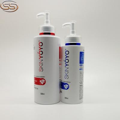 China China Supplier 300ml 500ml Plastic PET Shampoo Bottle with Lotion Pump for sale