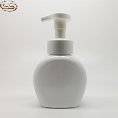 China Hot Sales 330ml White Plastic Soap Foam Nurse Hand Sanitizer Bottle for sale