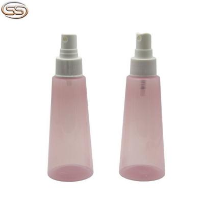 China 120ml Recyclable Plastic PET Cosmetic Bottle with Spray Pump for sale