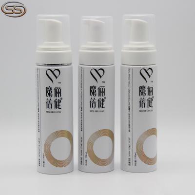China Pearly Shiny 200ml Cosmetic PET Plastic Hand Soap Foam Pump Bottle for sale