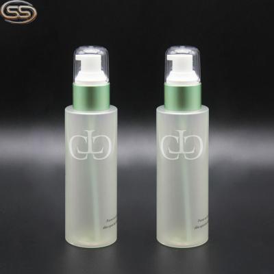 China Refillable 120ml Plastic Pearly Shiny Lotion Pump Bottles For Skin Care for sale