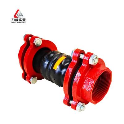 China EPDM Rubber Threaded Union Expansion Joint with Double-Ball Threaded Connection for sale