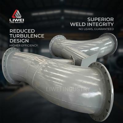 China Oil Gas Sewage Transport Rubber Lined Pipe Temperature Range Minus 50 To Plus 150 Celsius Customer Request Custom Fabrication for sale
