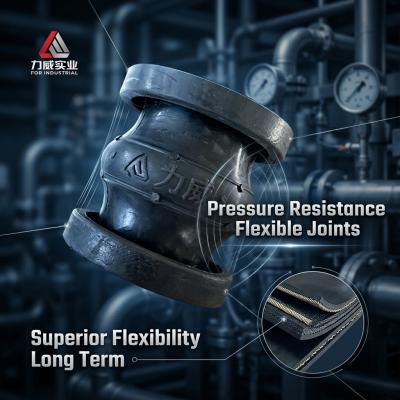 China Black Single sphere flexible rubber joint pressure resistance 6 to 40 bars PN6 PN40 durable and for industrial piping systems for sale
