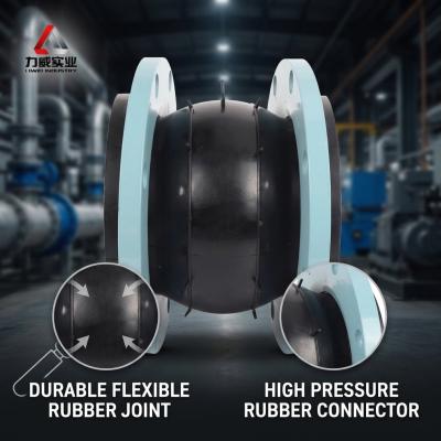 China High Vibration Damping Single Sphere Flexible Rubber Joint For 6-40bars PN6-PN40 In Challenging Industrial Settings for sale
